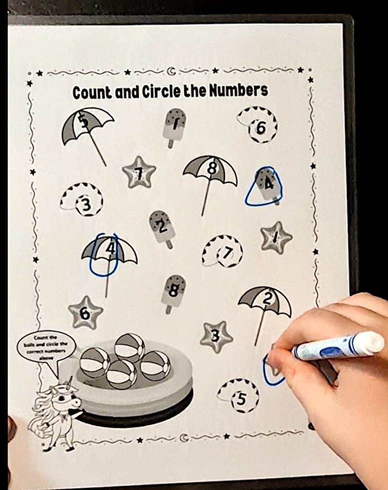 Counting Worksheet Set 123 Worksheets Homeschool Counting - Etsy