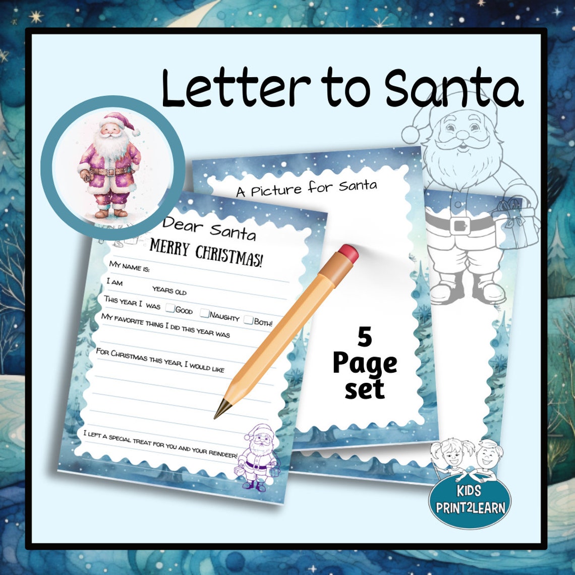Letter to Santa ~ Dear Santa, Editable Letter to Santa, Dear Santa ...