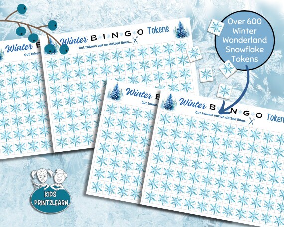 Winter Bingo ~ Bingo Boards, Christmas Bingo, Bingo Cards Winter ...