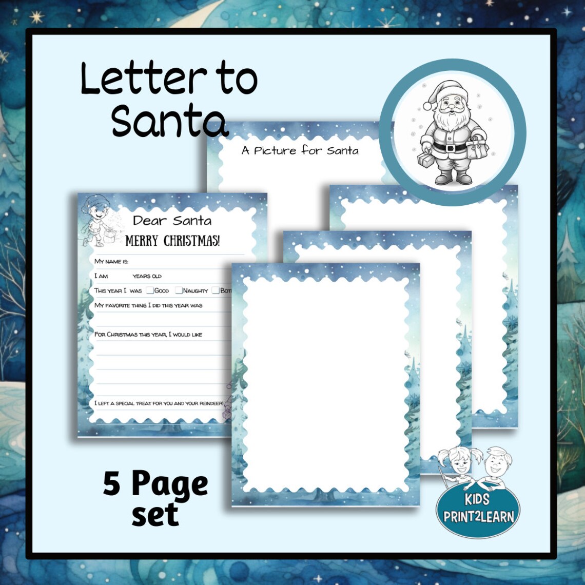Letter to Santa ~ Dear Santa, Editable Letter to Santa, Dear Santa ...