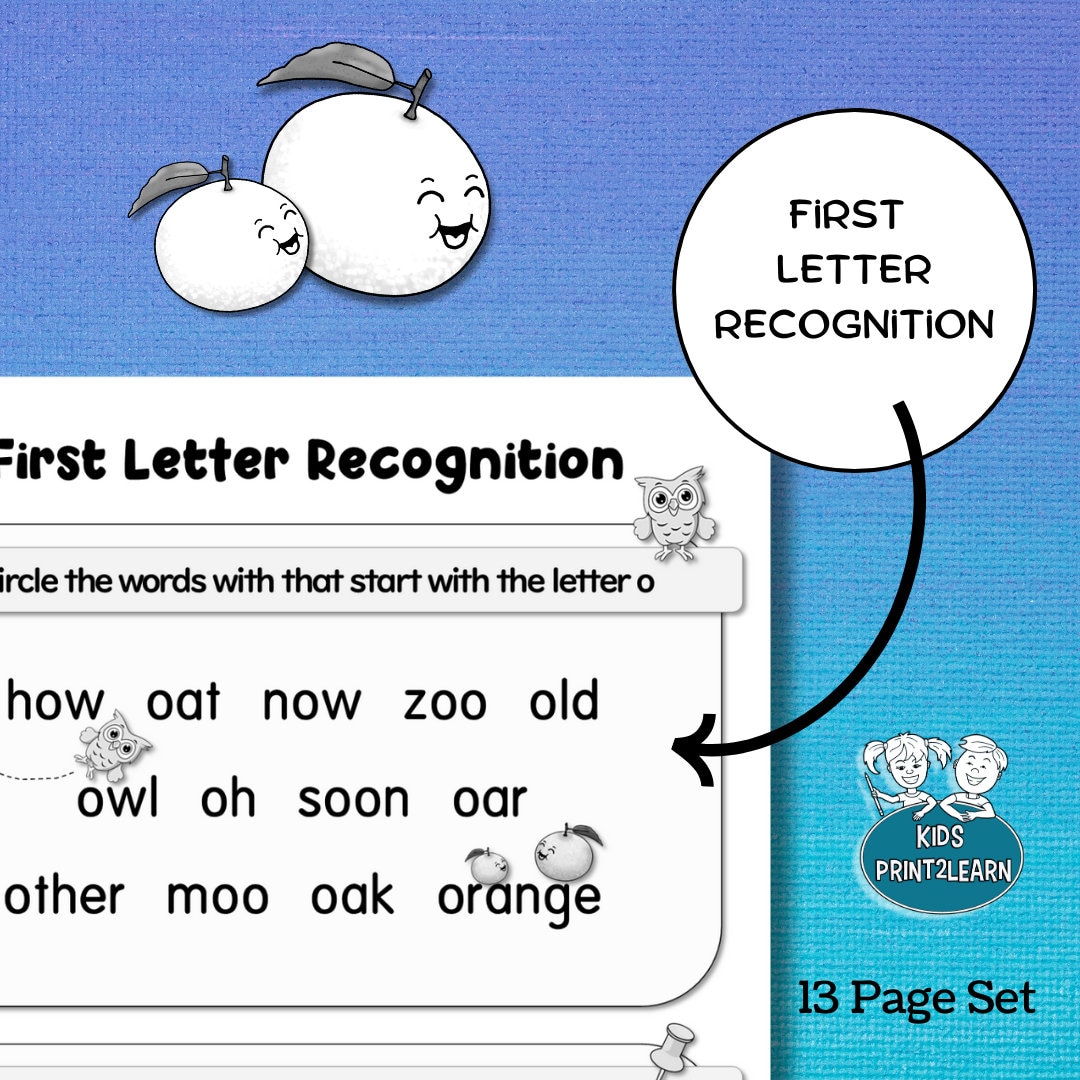 First Letters Printable Worksheet ~ 1,2,3 Worksheets, Uppercase Letters ...