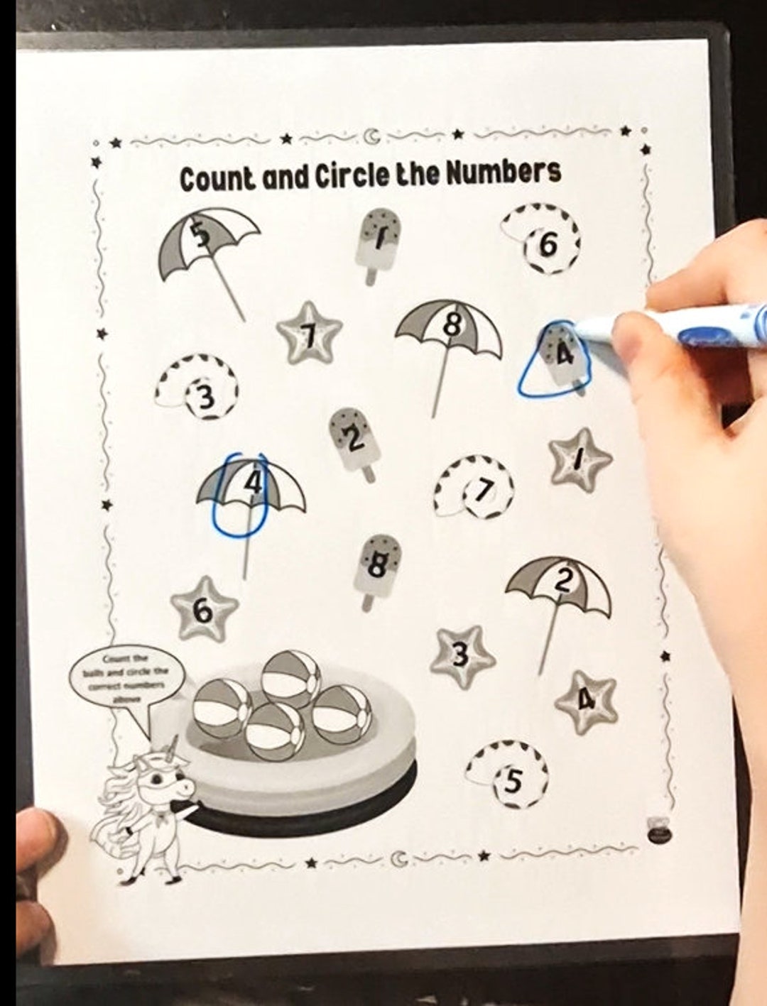 Counting Worksheet Set ~ 1,2,3 Worksheets Homeschool Counting Pages ...