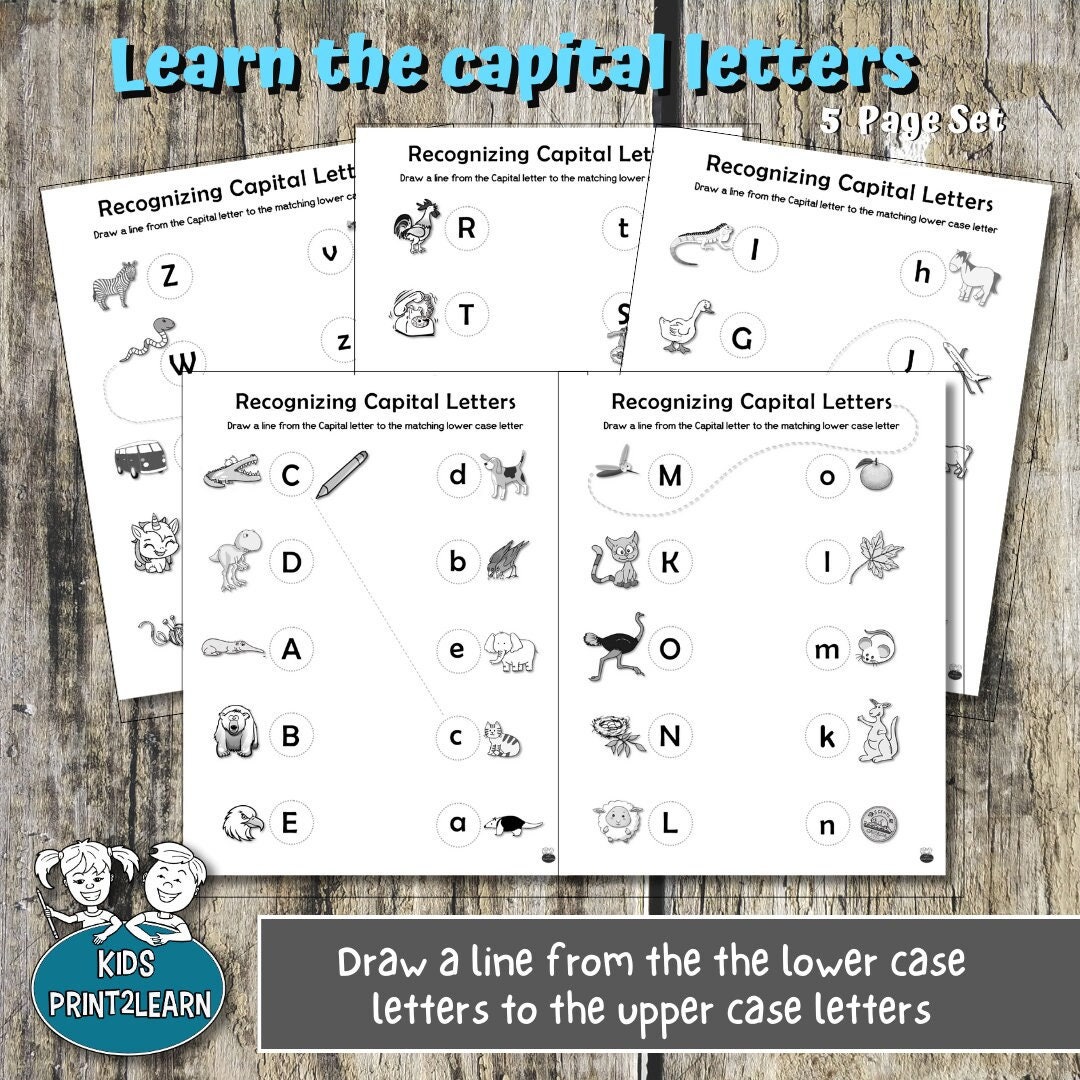 Learn Letters Capitals and Lowercase Uppercase 123 - Etsy