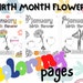 Printable Birth Month Flowers Coloring Pages, Birthday Month Coloring ...