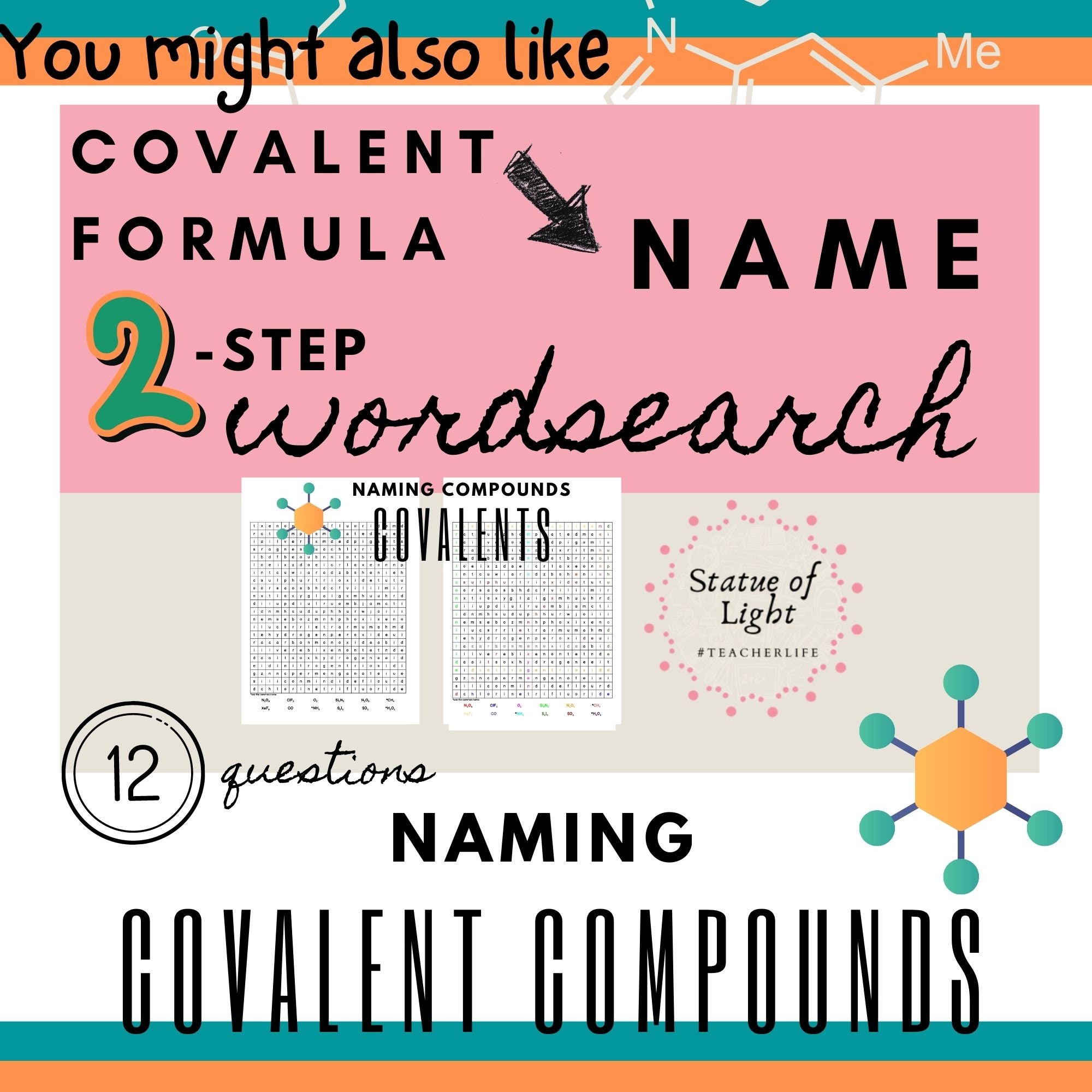 Printable TASK CARDS: Naming COVALENT Compounds Practice/review ...