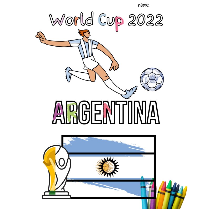 FIFA World Cup Coloring Pages/world Cup 2022 Coloring Book With Country ...