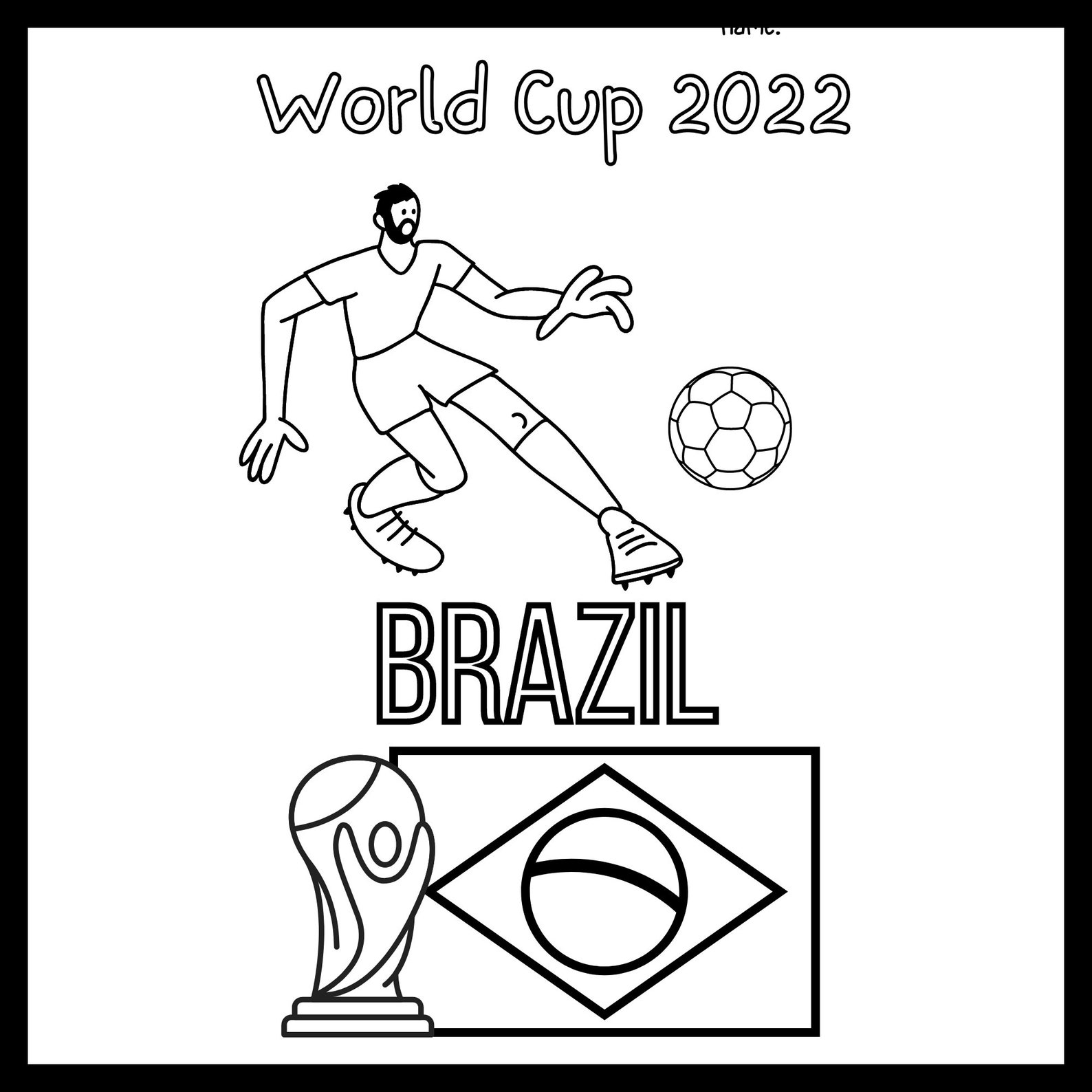 FIFA World Cup Coloring Pages/world Cup 2022 Coloring Book With Country ...