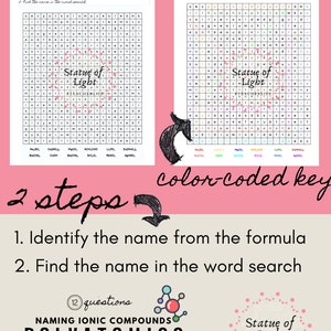 WORD SEARCH: Naming IONIC Compounds W/polyatomic Ions/practice/review ...