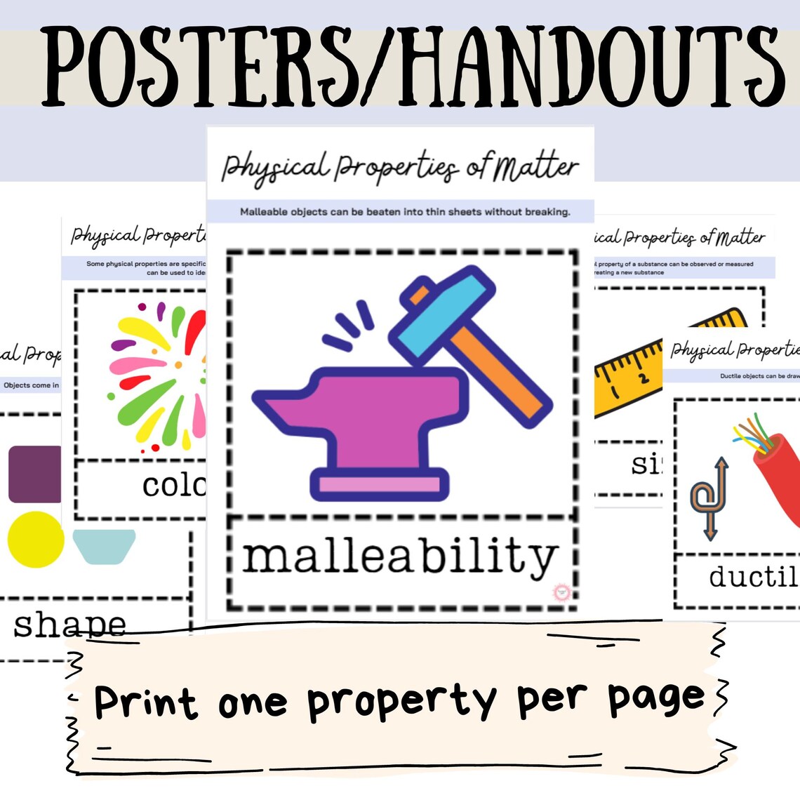 Printable Physical Properties of Matter Worksheets / Physical ...