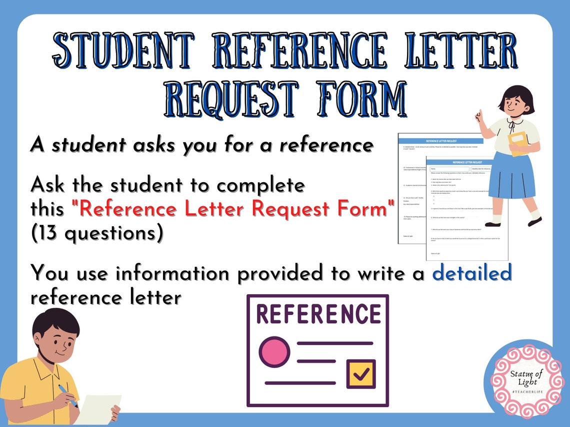 Printable Reference Letter Request Form,teacher Letter of ...