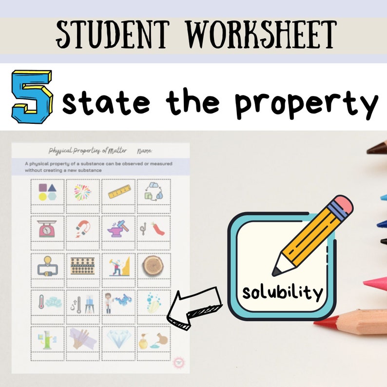 Printable Physical Properties of Matter Worksheets / Physical ...