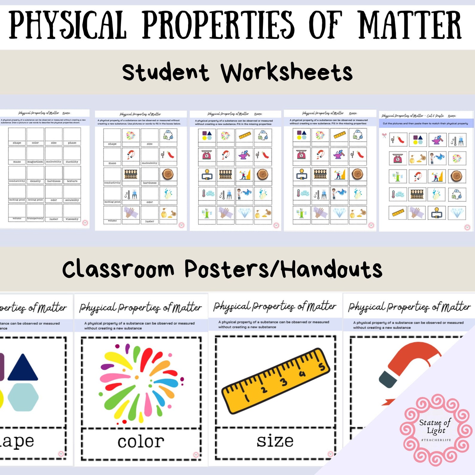 Printable Physical Properties of Matter Worksheets / Physical ...