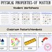 Printable Physical Properties of Matter Worksheets / Physical ...