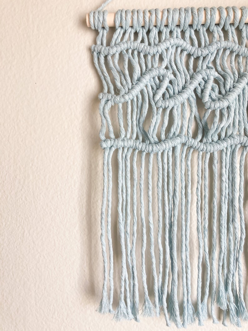 Waves Wall Hanging, Ocean Macrame Decor, Ocean Waves Macrame, Blue Ocean Macrame Decor, Beach ...