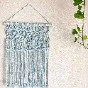 Waves Wall Hanging, Ocean Macrame Decor, Ocean Waves Macrame, Blue Ocean Macrame Decor, Beach ...