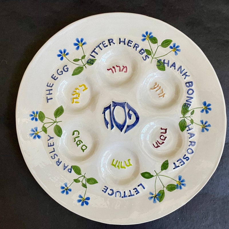 Ceramic Seder Plate - Etsy