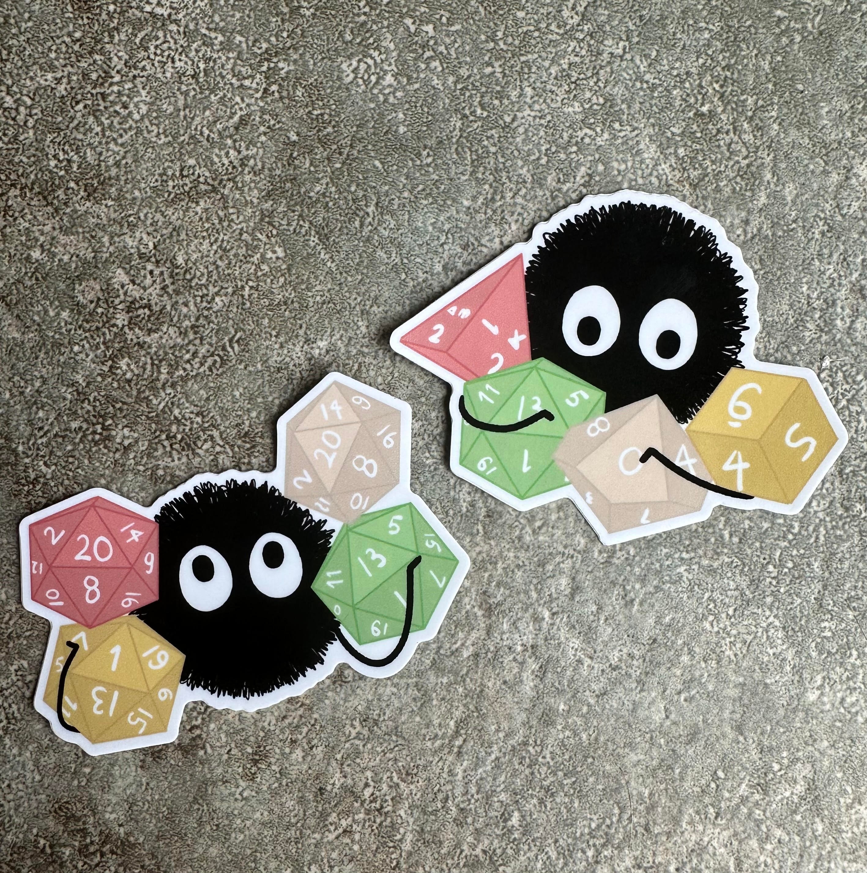 Dice Sprites Sticker - 3x3 Vinyl, Waterproof, Waterbottle, Laptop ...