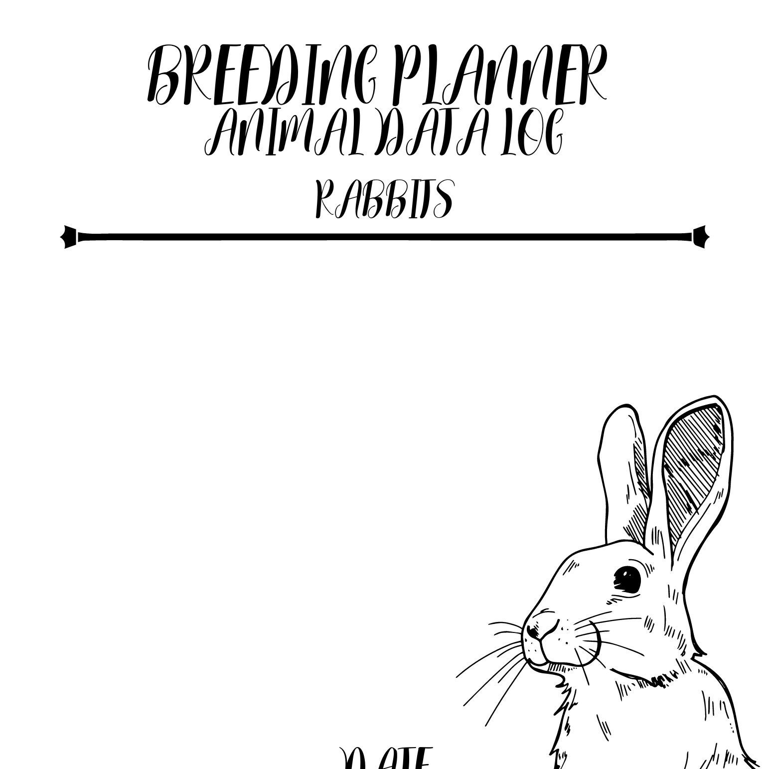 The Ultimate Rabbit Breeding Planner - Etsy
