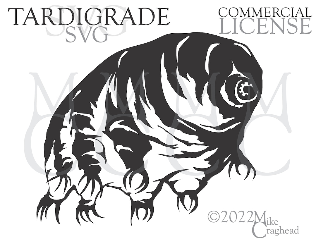 Tardigrade SVG PNG DXF for Commercial Use - Etsy