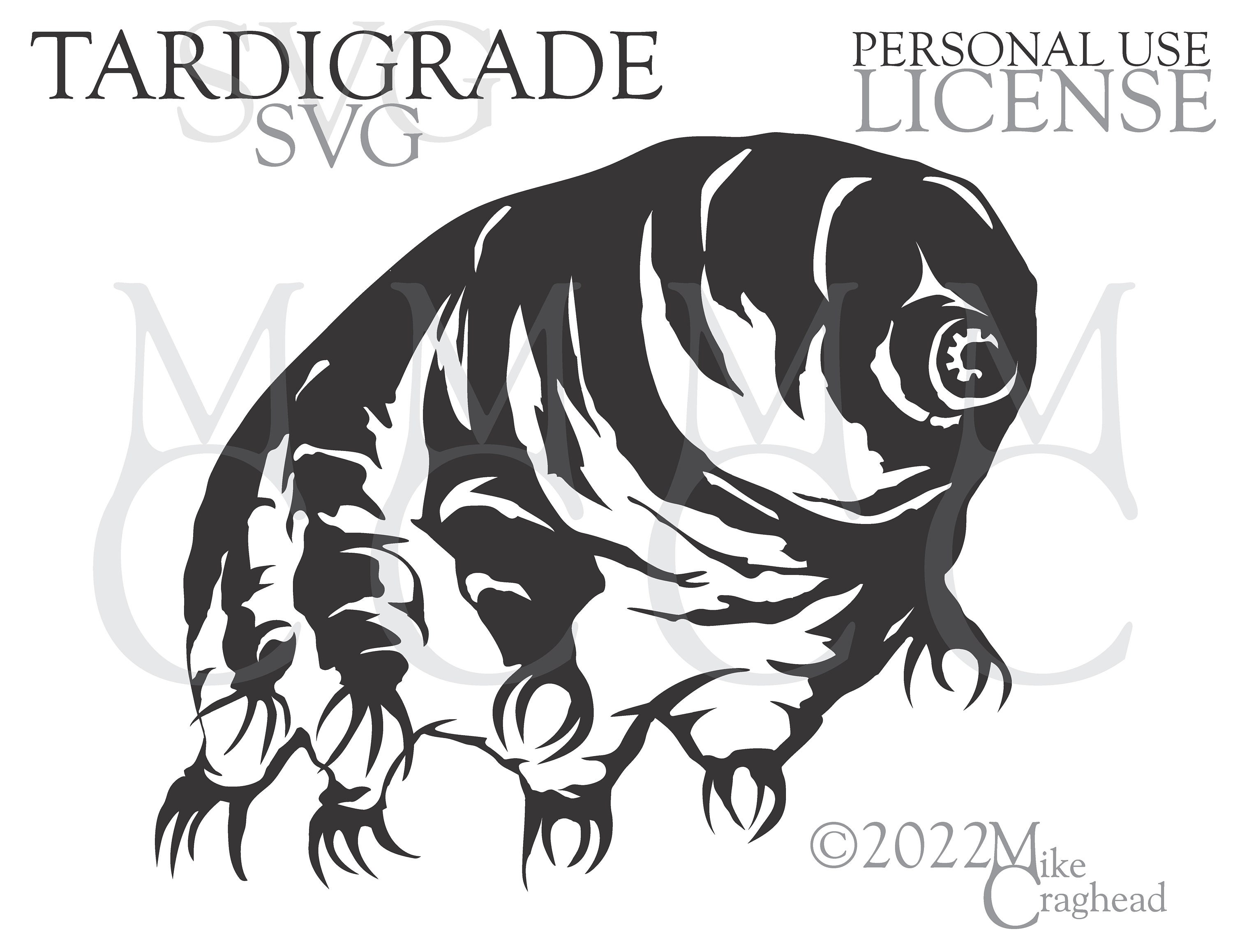 Tardigrade SVG PNG DXF for Personal Use - Etsy