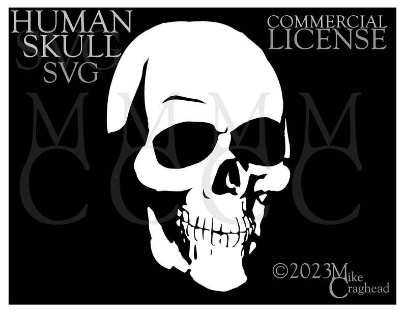 Human Skull SVG PNG DXF for Personal Use - Etsy