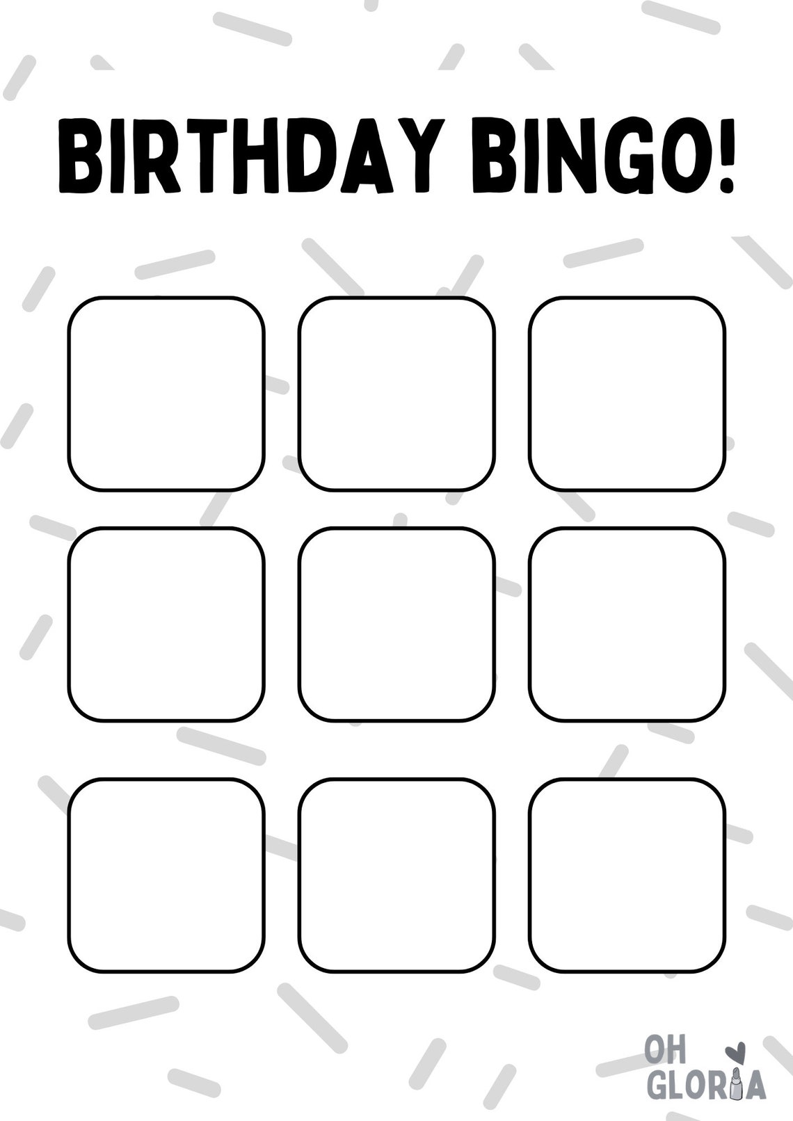Printable Birthday BINGO Printable Bingo Birthday Party - Etsy