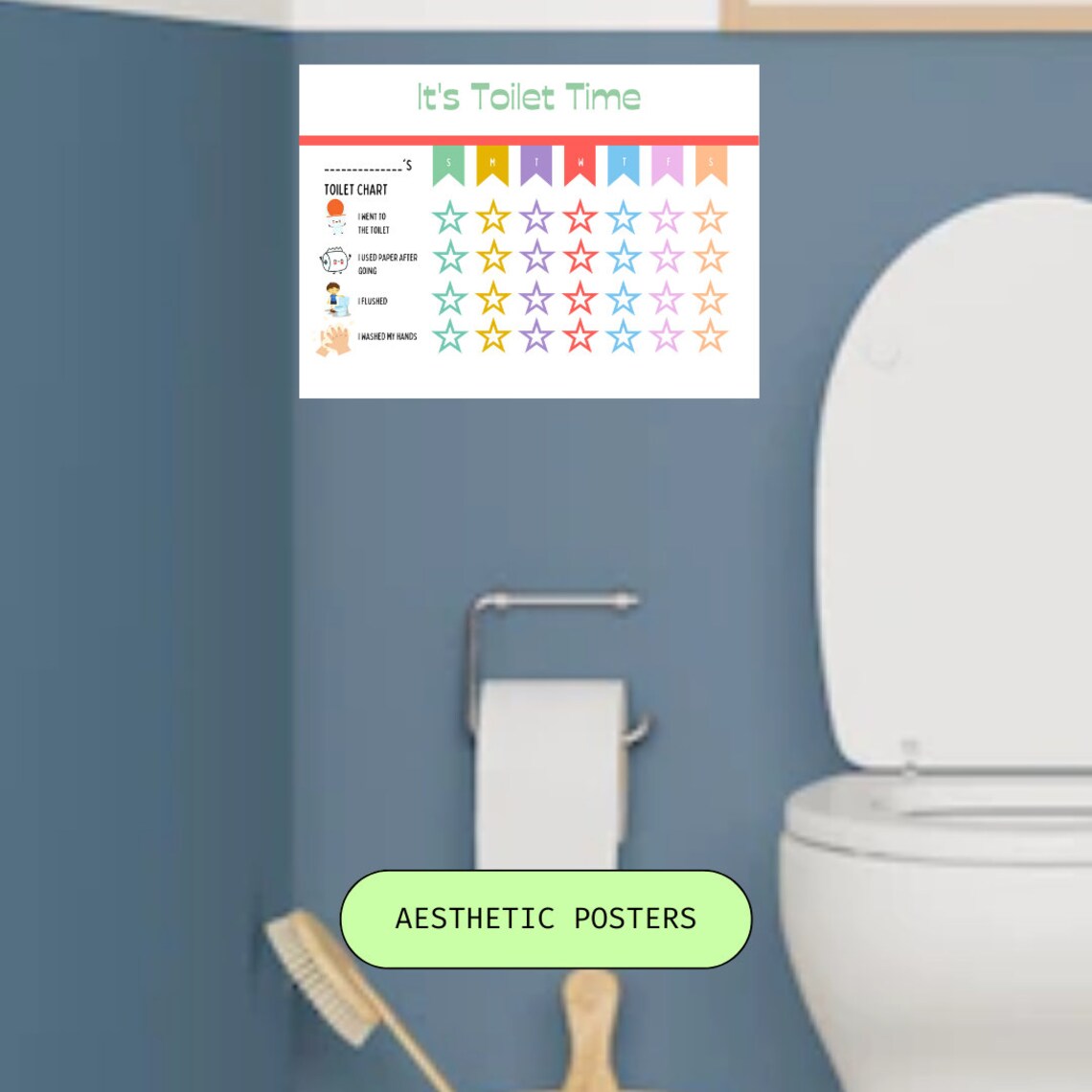 KIDS TOILET CHART Printable to Do List Child Daily Weekly Routine ...