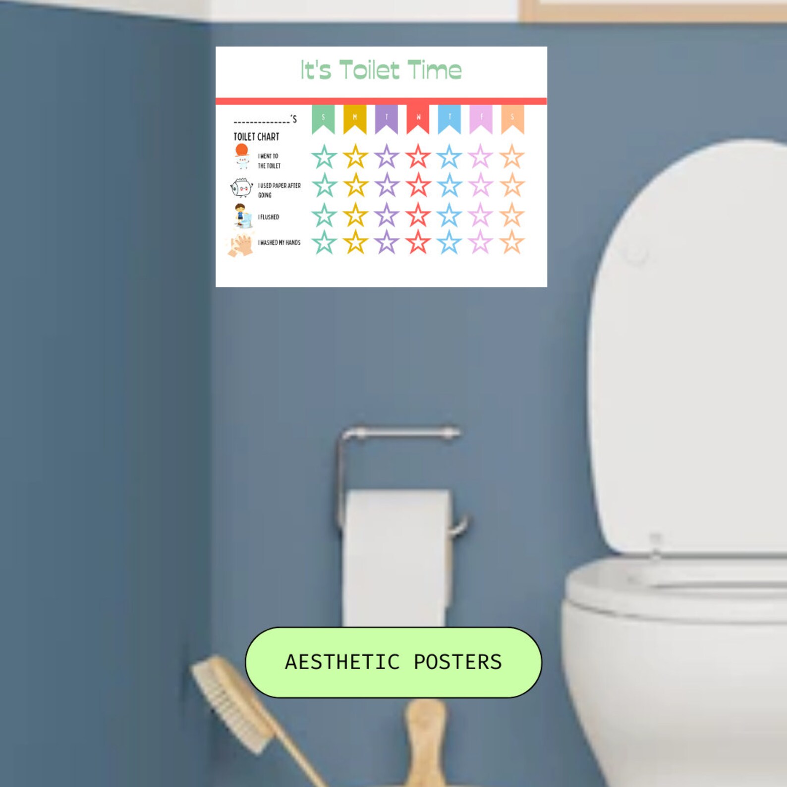 KIDS TOILET CHART Printable to Do List Child Daily Weekly Routine ...