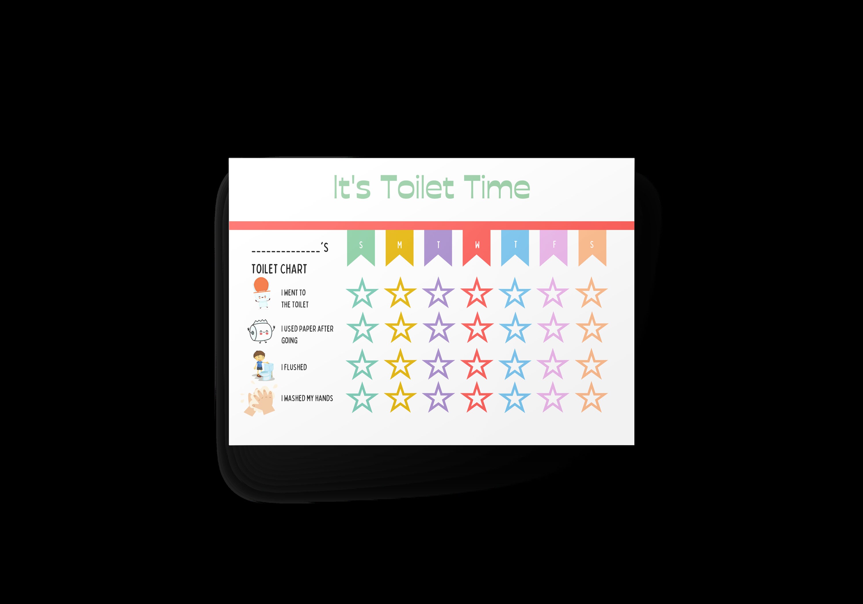 KIDS TOILET CHART Printable to Do List Child Daily Weekly Routine ...