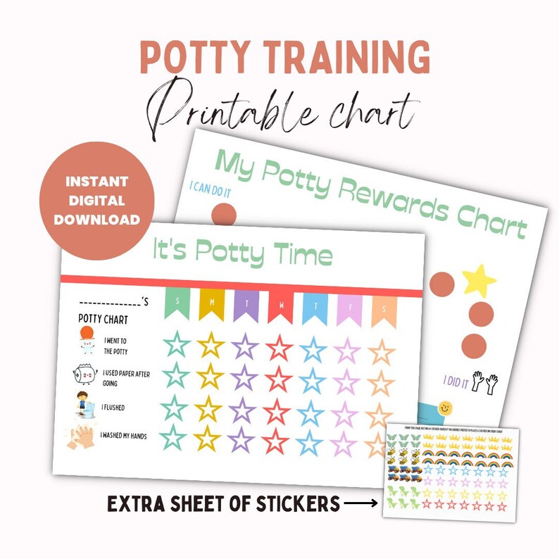 KIDS POTTY CHART Printable to Do List Child Daily Weekly Routine ...