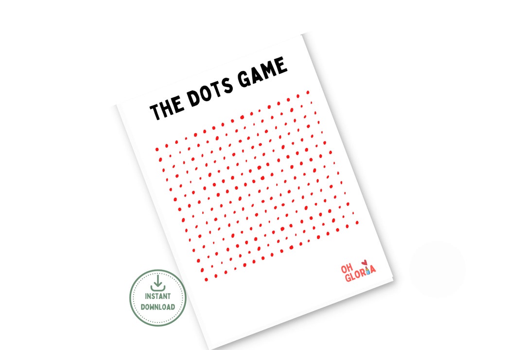 Dots and Squares GAME, the Dot Game, A4 Sheet Download, Dots and Boxes ...