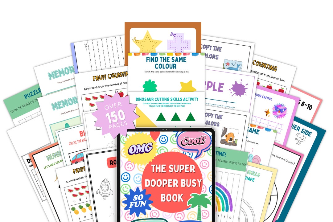 SUPER Busy Book Printable, Educational Printable, Homeschool Binder ...