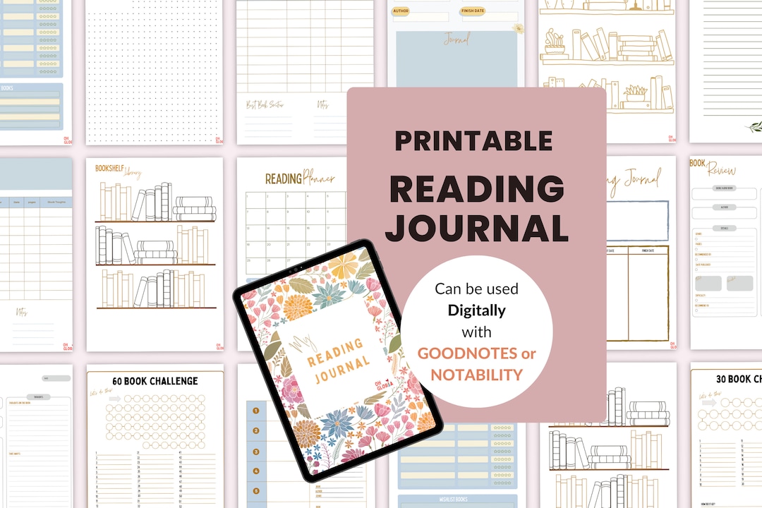 READING JOURNAL BUNDLE Book Reading Planner Reading Journal Goodnotes ...