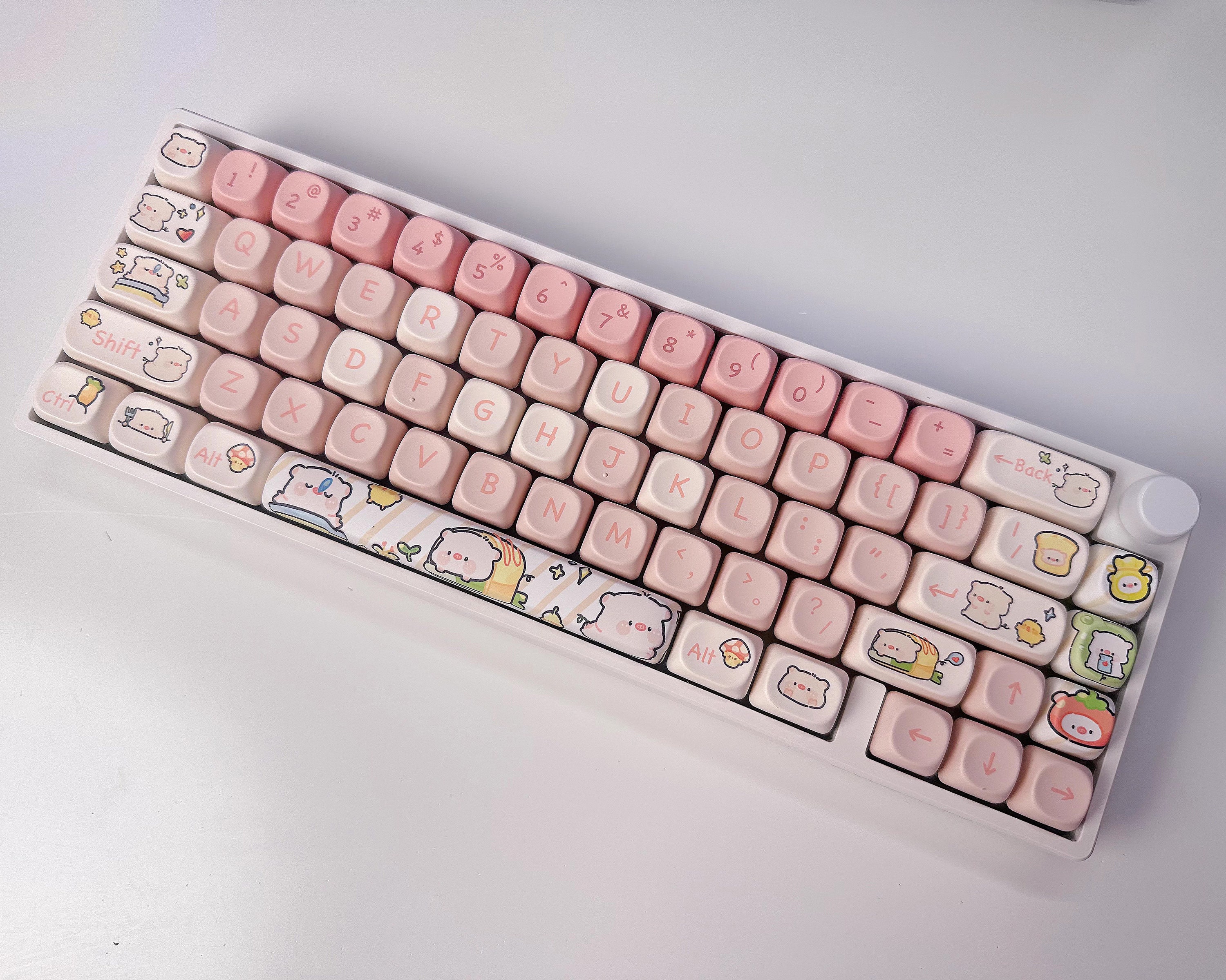 140PCS Pink Pig Keycap Set MOA Profile Keycaps Set Backlit - Etsy