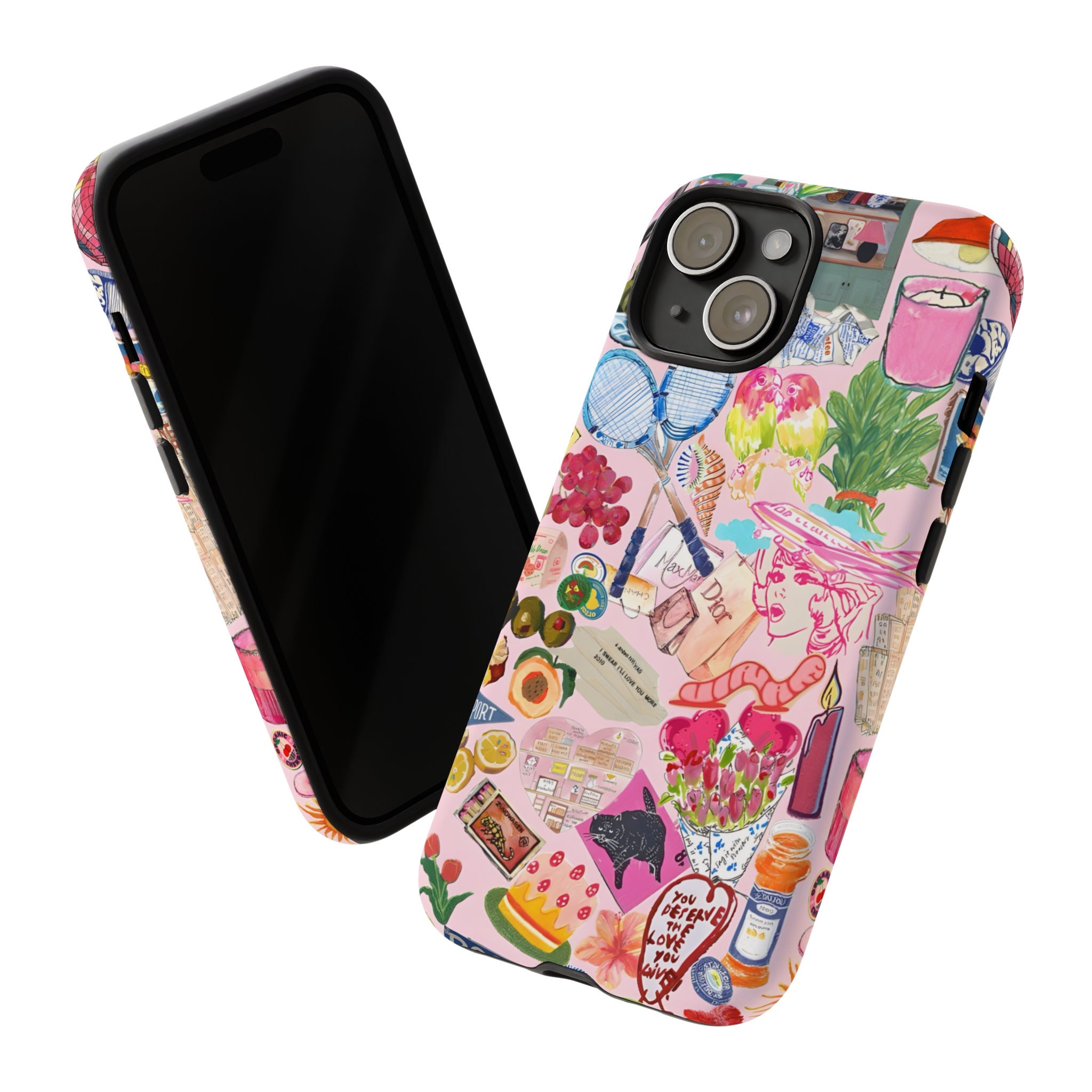 Scrapbook Phone Case, Collage Cell Phone Case, iPhone 15, 14, 13, 12 ...