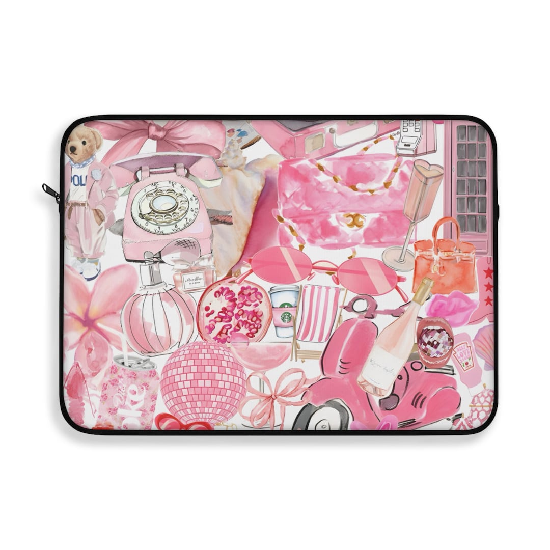 Scrapbook Laptop Case, Pink Laptop iPad Tablet Sleeve, MacBook Sleeve ...