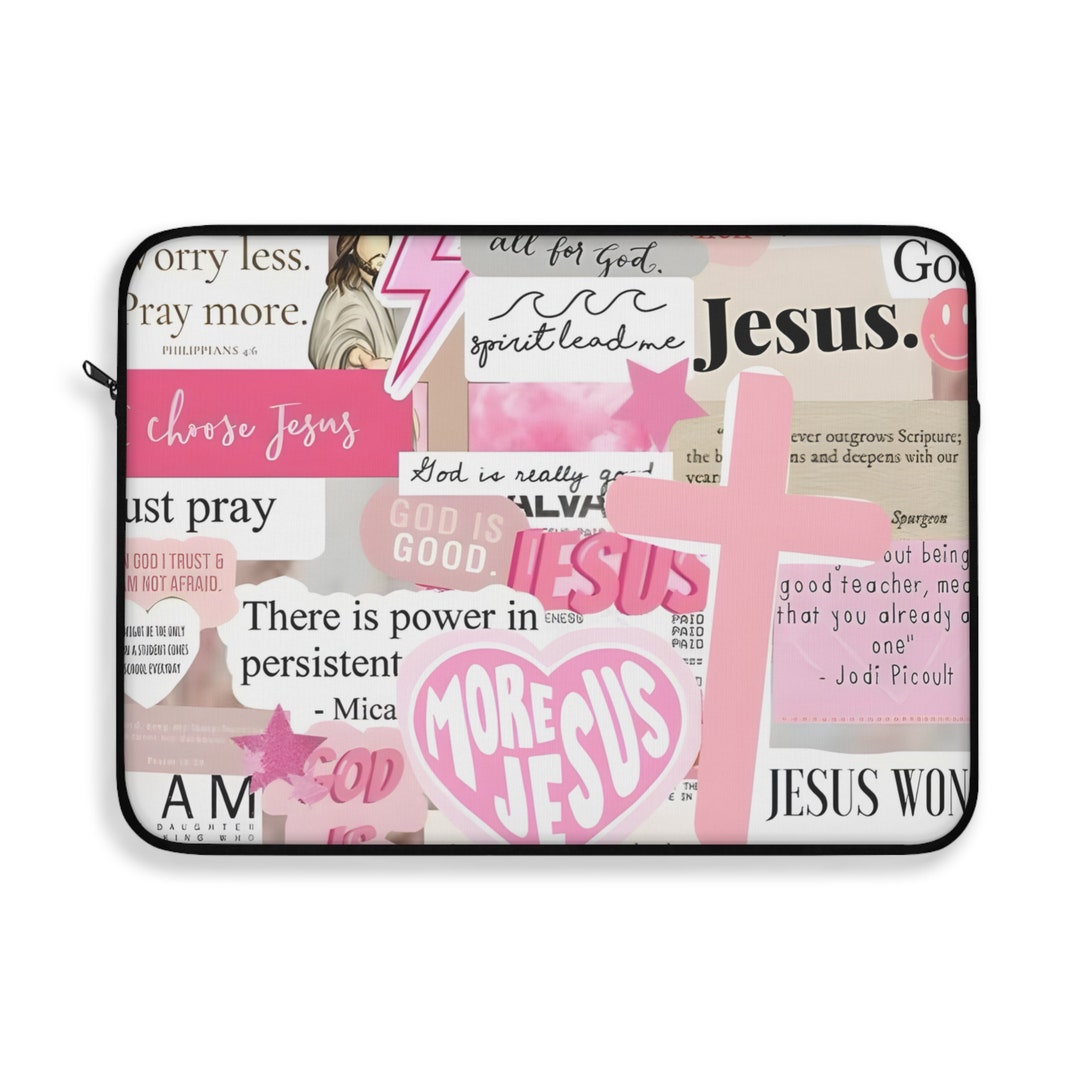 Christian Collage Laptop Bag, Laptop iPad Tablet Sleeve, MacBook Sleeve ...