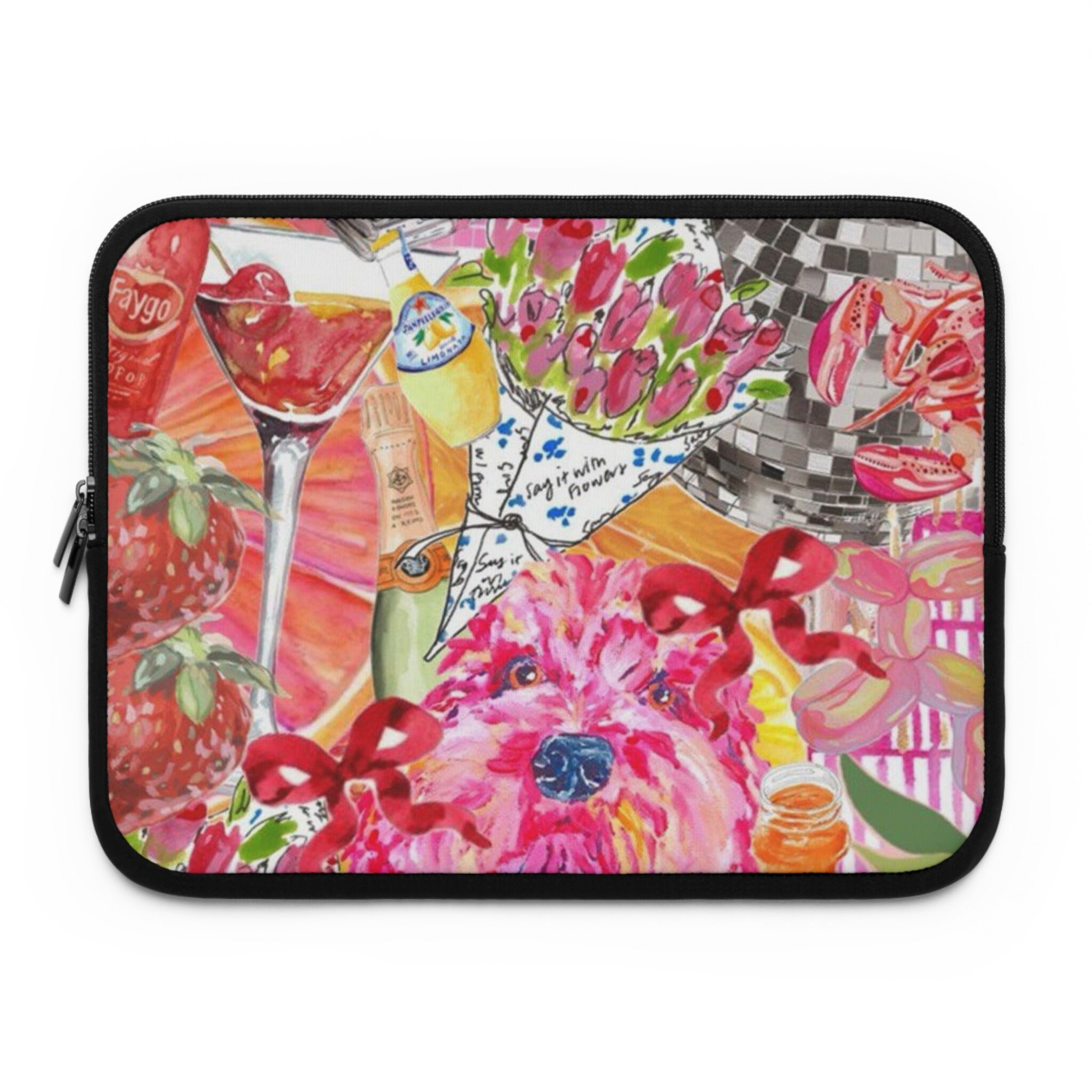 Scrapbook Laptop Bag, Laptop iPad Tablet Sleeve, MacBook Sleeve, Dog ...