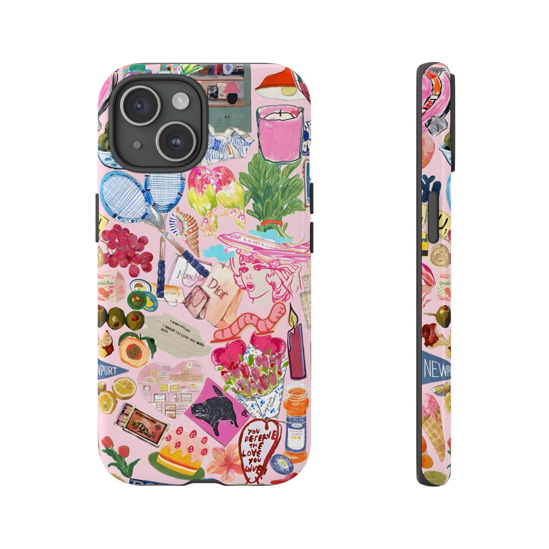 Scrapbook Phone Case, Collage Cell Phone Case, iPhone 15, 14, 13, 12 ...