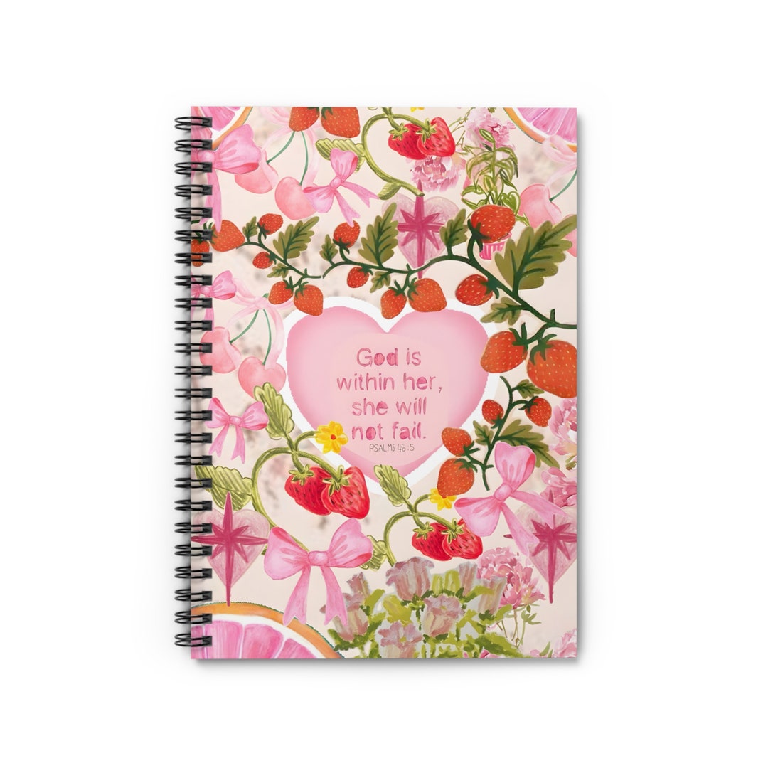Birthday Gift for Teen Girl, God is Within Her, Pretty Notebook ...