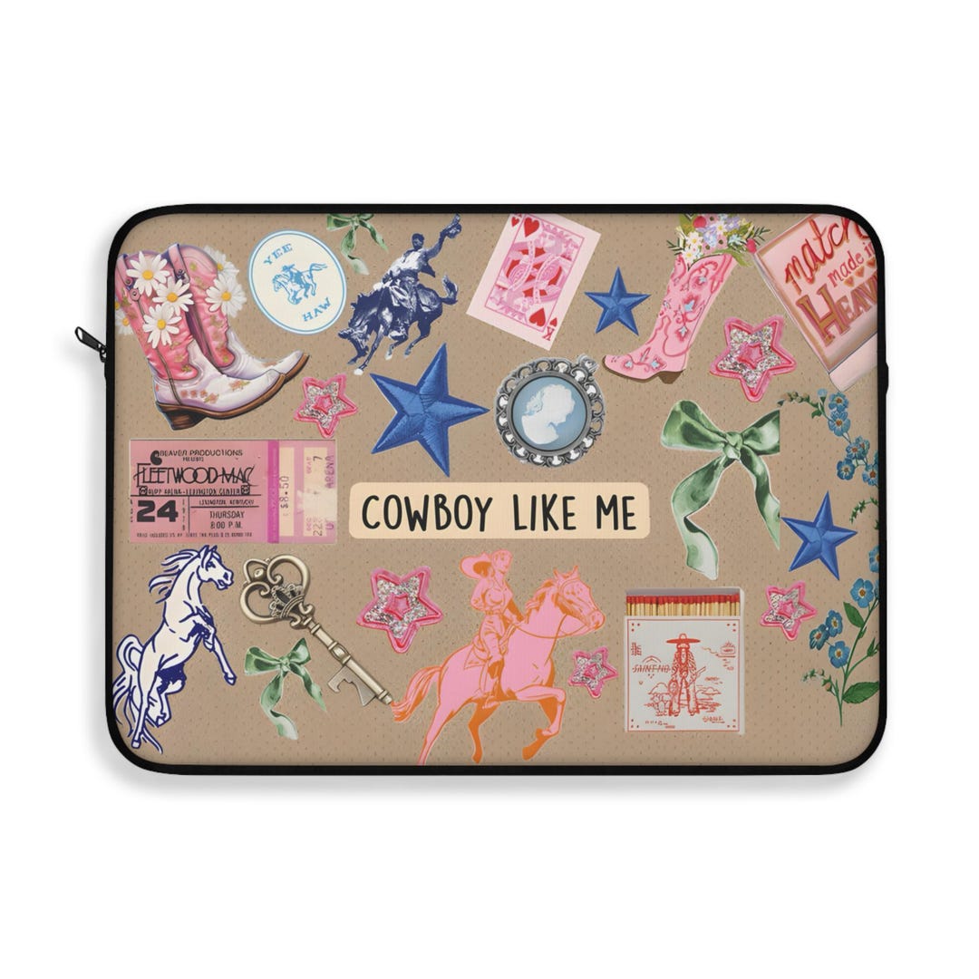 Western Scrapbook Laptop Bag, Laptop iPad Tablet Sleeve, MacBook Sleeve ...