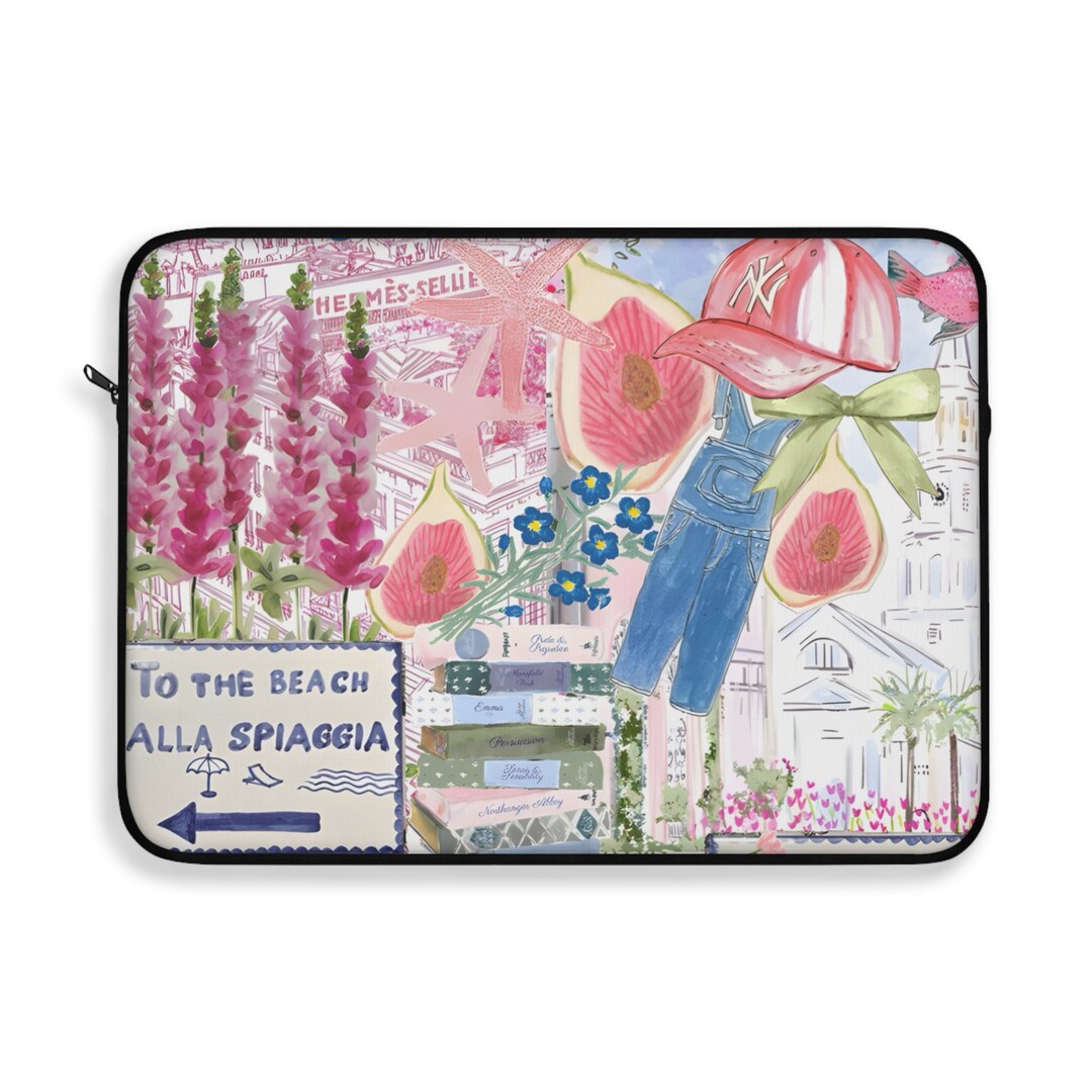 Scrapbook Laptop Case, Pink Laptop iPad Tablet Sleeve, MacBook Sleeve ...