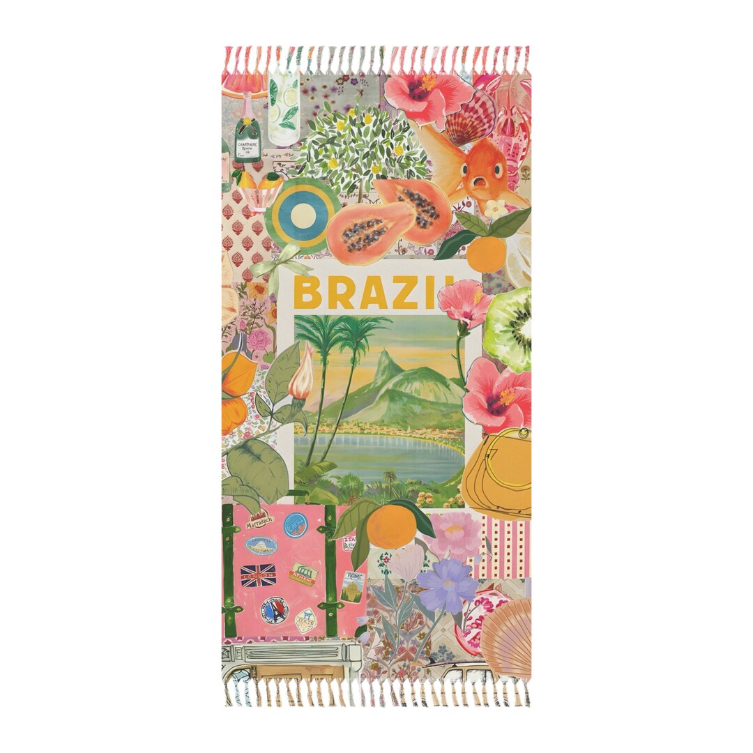 Brazil Boho Beach Cloth, Beach Towel, Girls Trip, Bachelorette Wedding ...