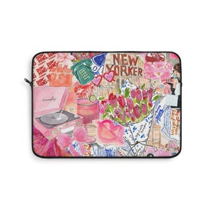 Collage Laptop Case, Laptop iPad Tablet Sleeve, MacBook Sleeve, Flower ...