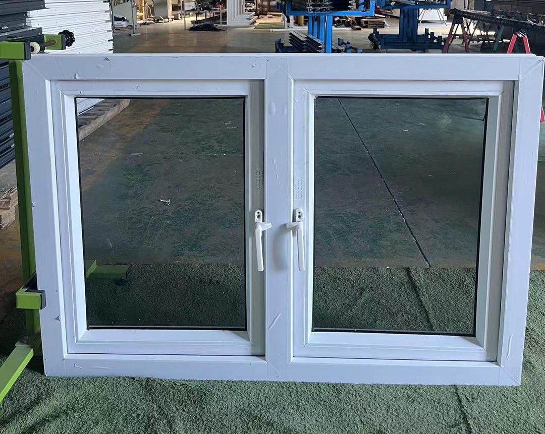 Customized Size and Glass PVC Windows,casement Window With Decor Bars ...