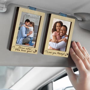 Custom Dad Photo Car Visor Clip, Photo Car Visor Clip, Fathers Day Gift ...