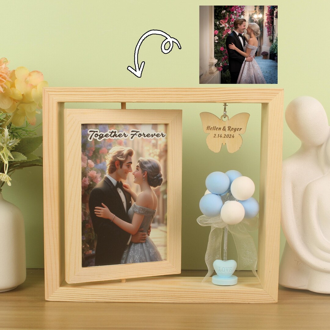 Custom Pixar Style Photo Frame,personalised Cartoon Animation,couple ...