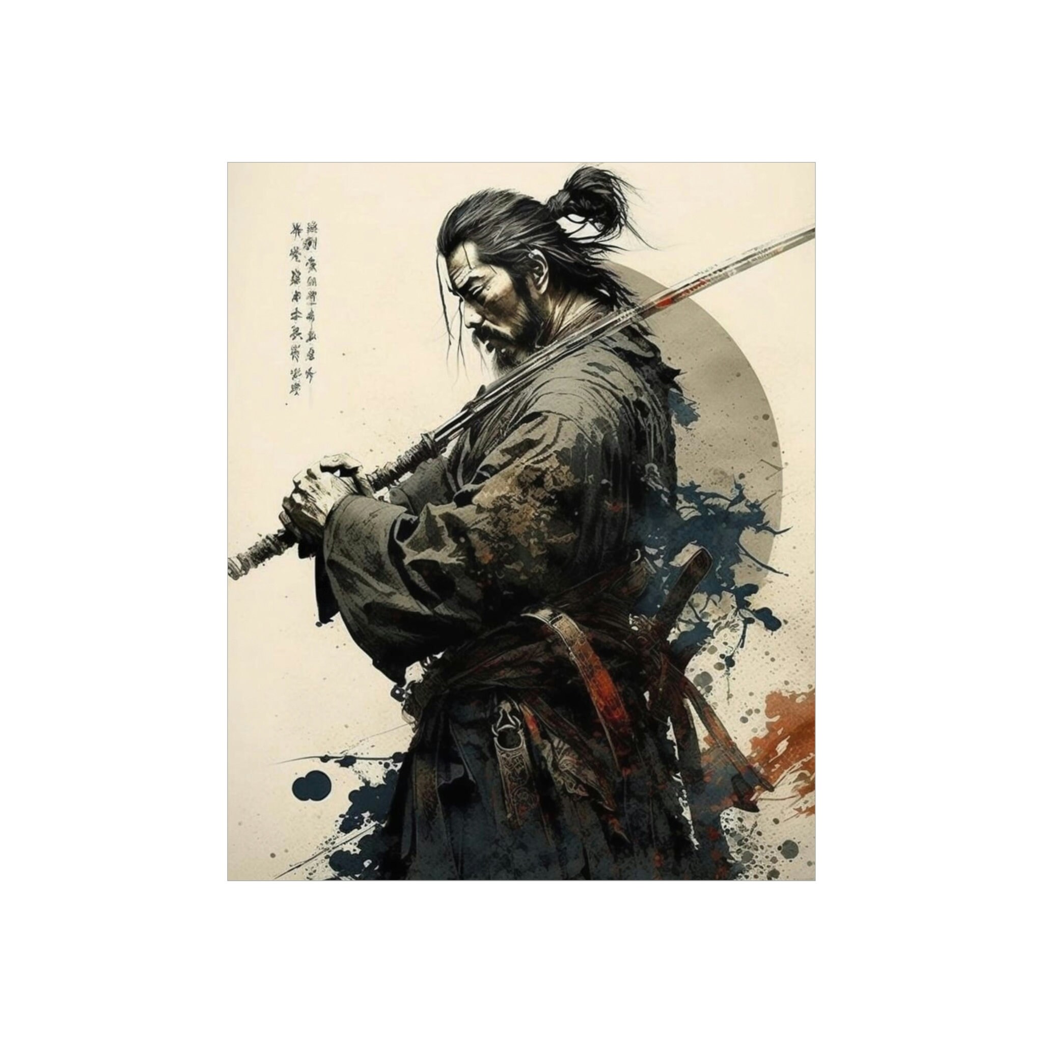 Blade in Rest: A Samurai's Respite, Wall Art, Wall Art Decor, Inspired ...