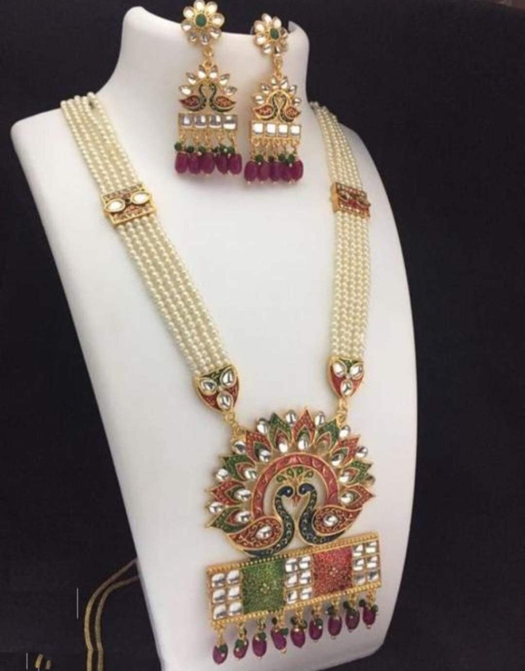 Peacock Rani Har Rani Haar Mala Necklace Set/indian Wedding/bridal ...