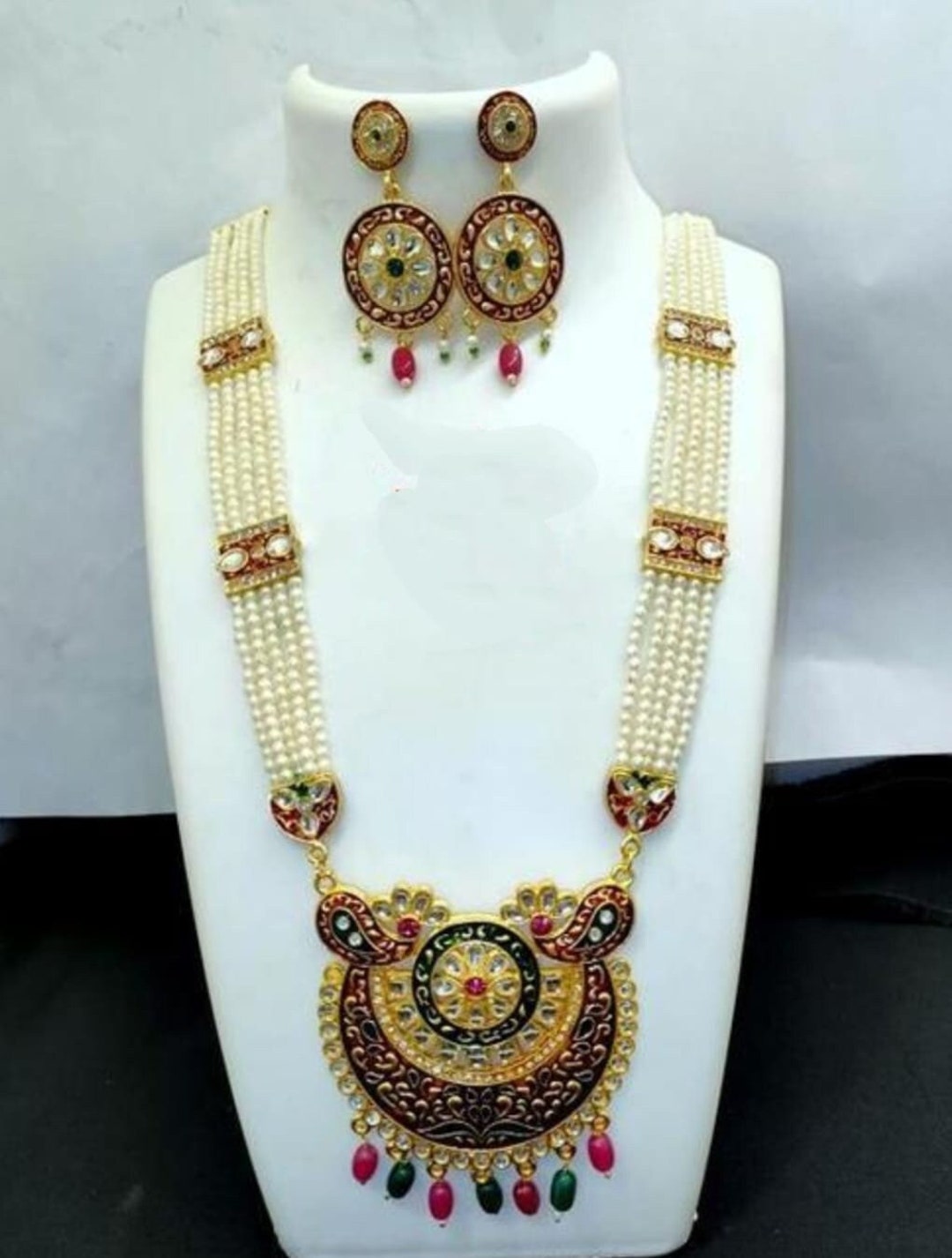 Rani Har Premium Beautiful Long Rani Har Earrings Bridal Punjabi Indian ...